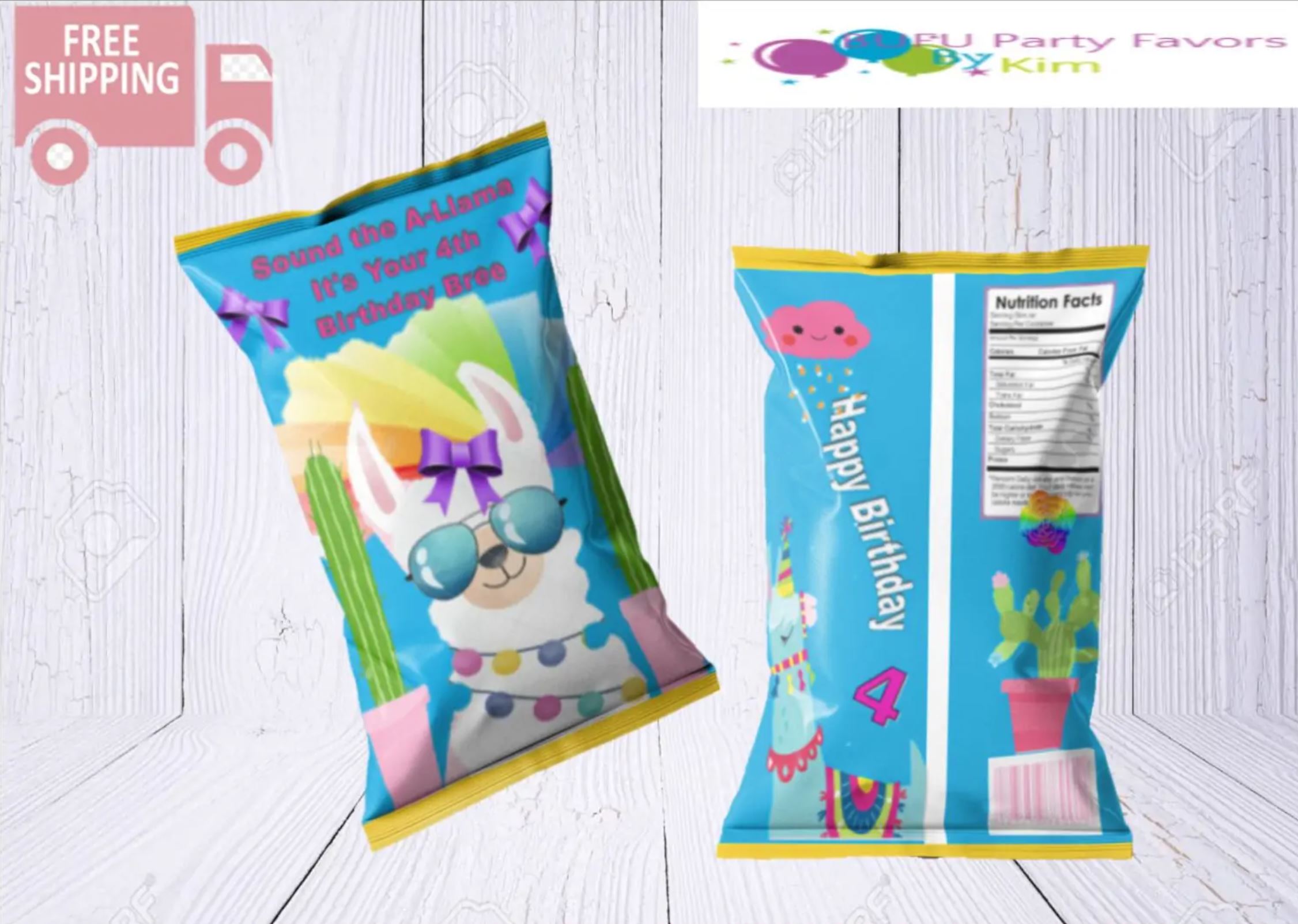 Cake & Cupcake Toppers, Chocolate sticks, Chip bags - Leona Creo