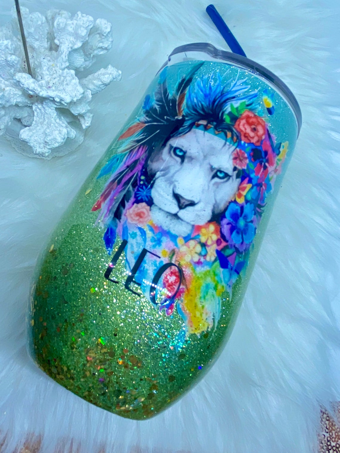 Glitter Handmade Cups, and Custom Accessories - Leona Creo