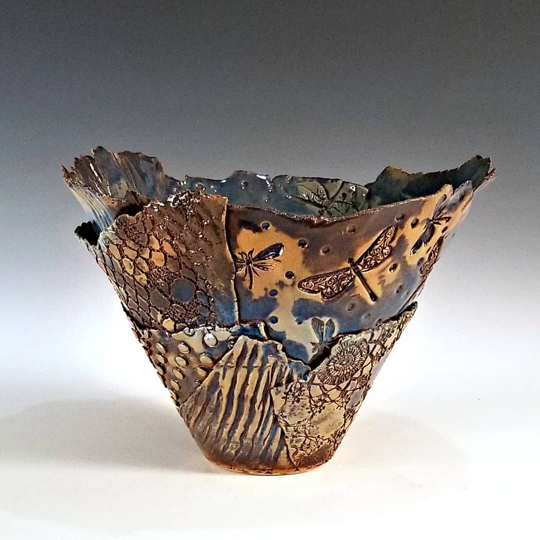 Handbuilt pottery art - Leona Creo